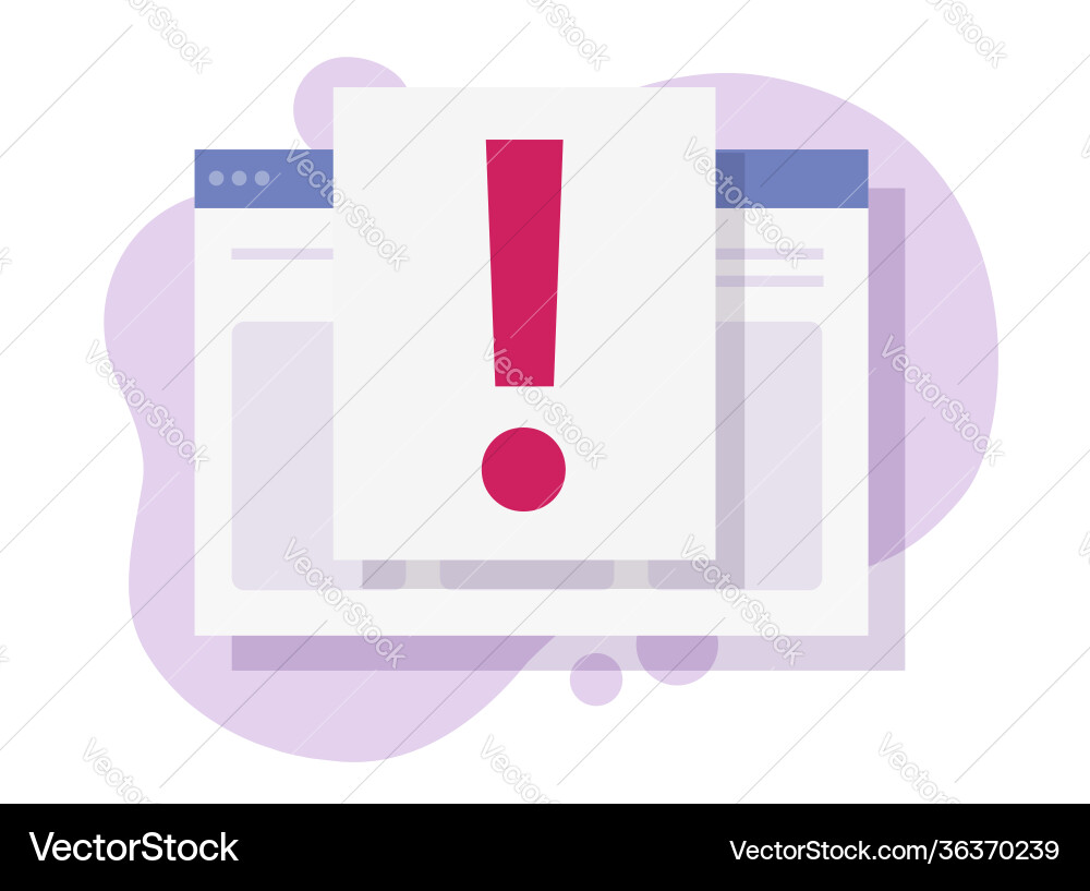 Caution information alert notice message on web Vector Image