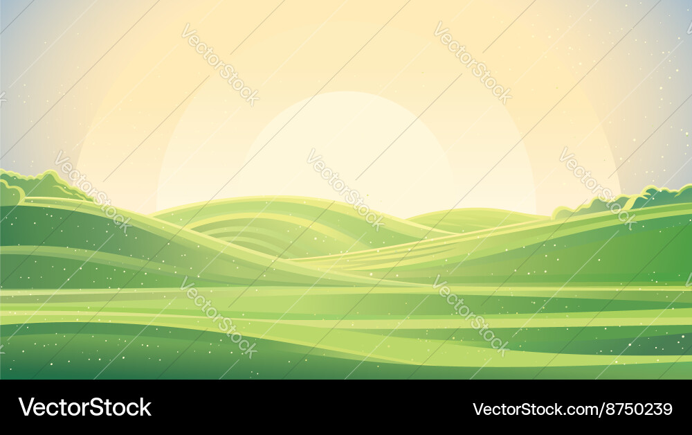 Farming landscape Royalty Free Vector Image - VectorStock