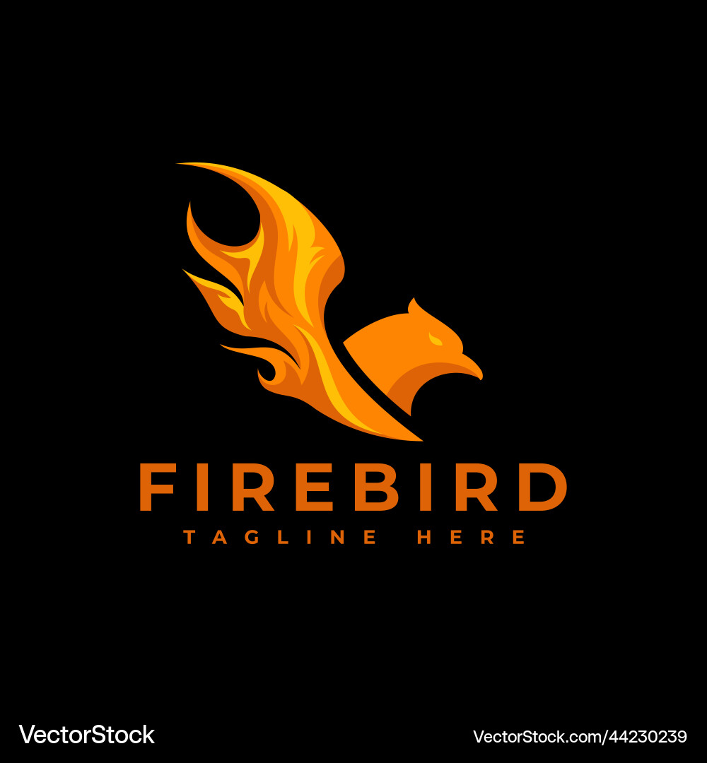Fire bird logo Royalty Free Vector Image - VectorStock