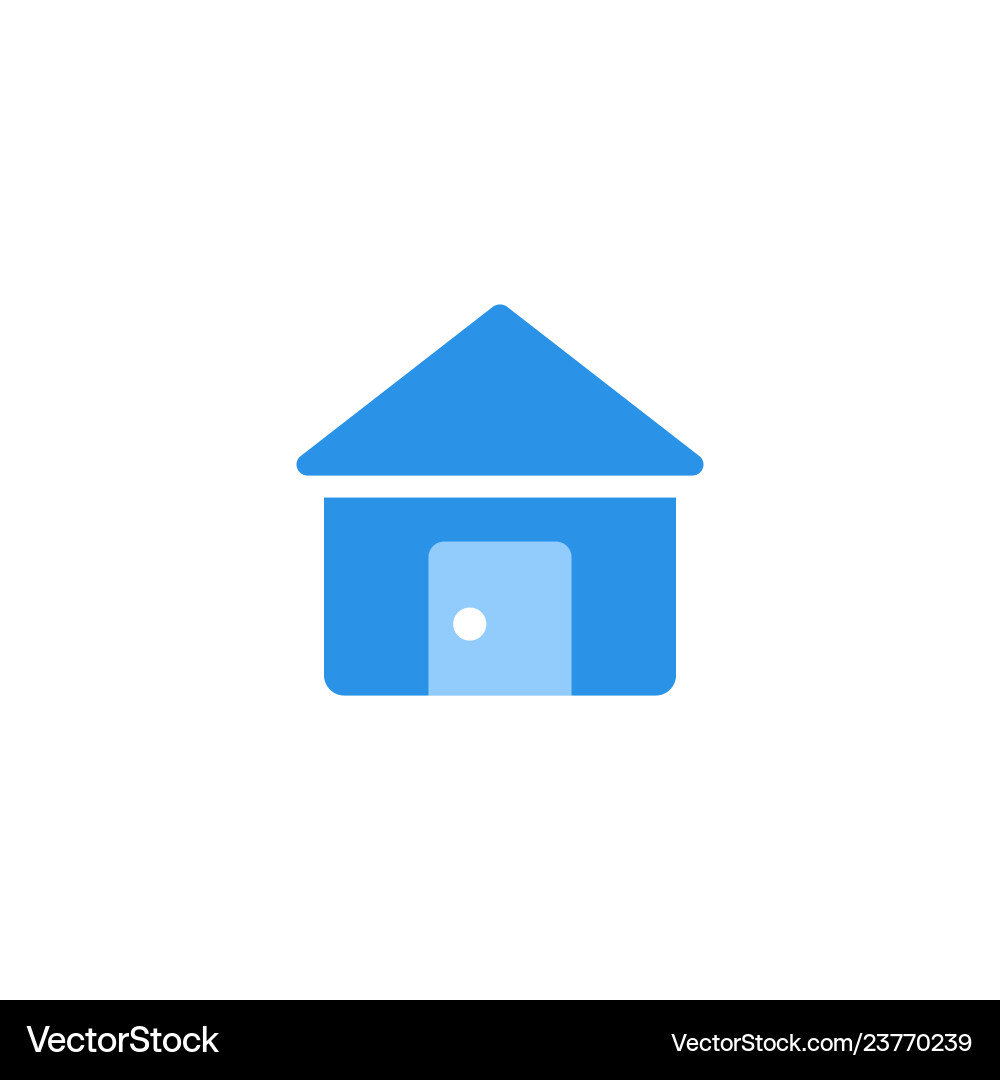 Home icon blue monochrome color Royalty Free Vector Image