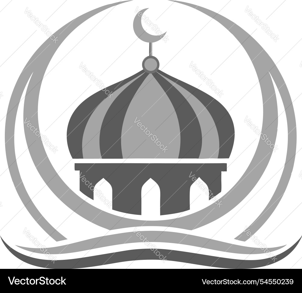Islamic mosque logo Royalty Free Vector Image - VectorStock