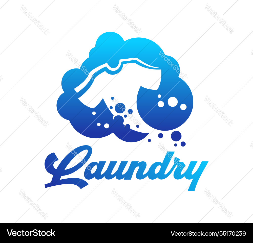 Laundry icon wash service emblem featuring shirt Vector Image