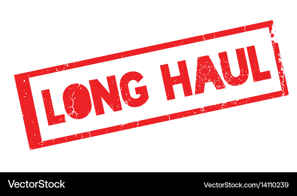 Long haul rubber stamp Royalty Free Vector Image