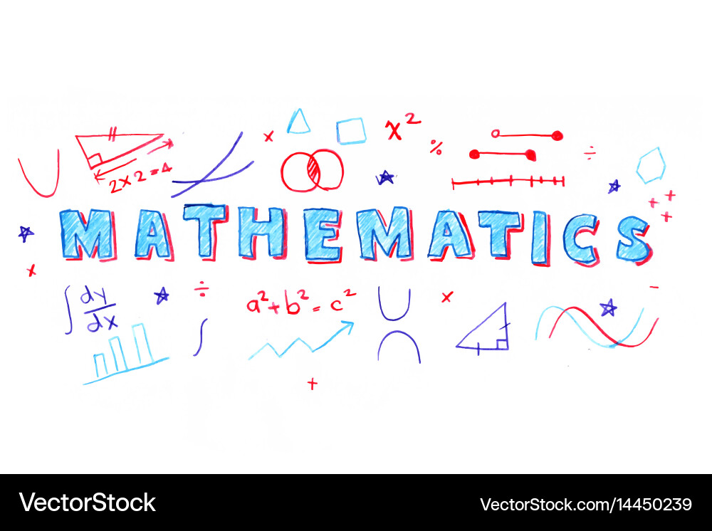Mathematics word Royalty Free Vector Image - VectorStock