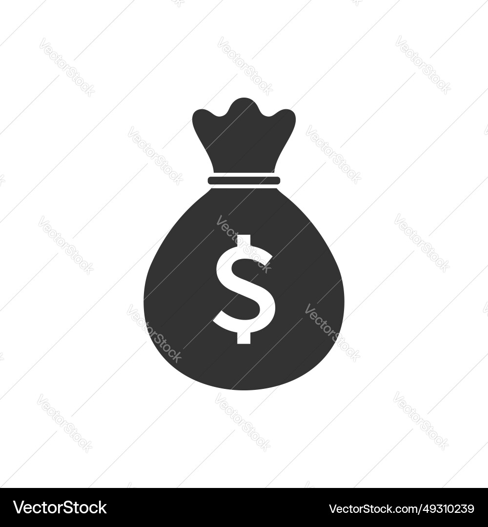 Money bag sign Royalty Free Vector Image - VectorStock