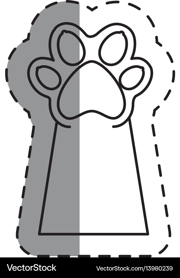Pet paw up icon Royalty Free Vector Image - VectorStock