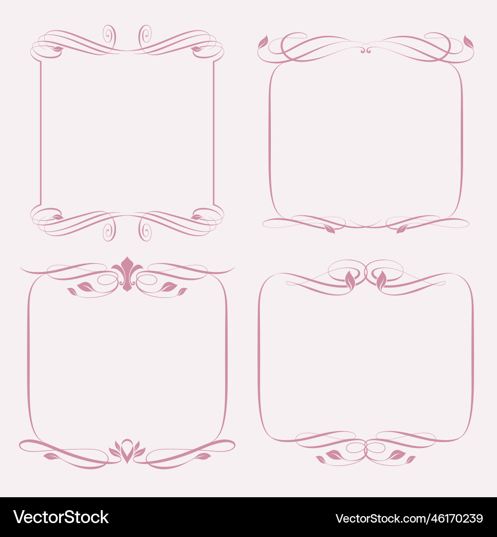 Pink ornamental frame Royalty Free Vector Image