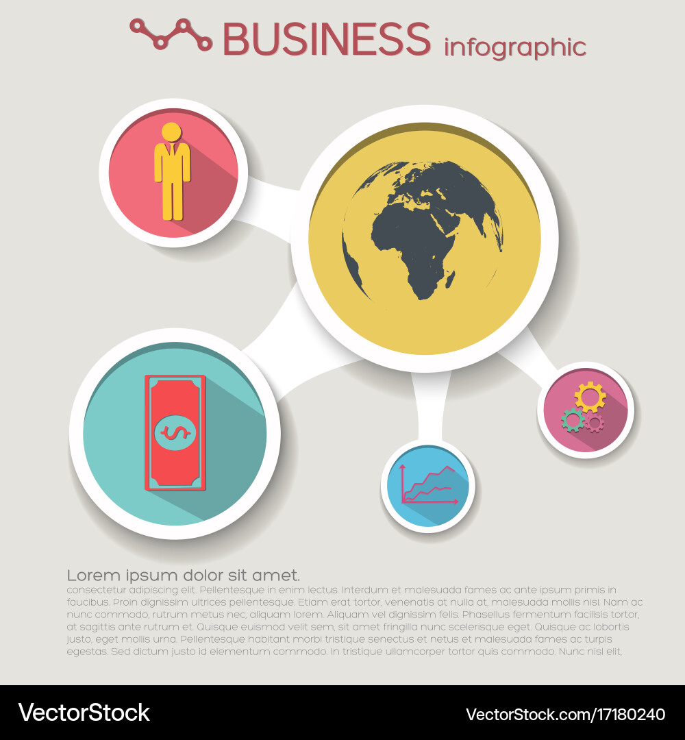 Abstract business infographics Royalty Free Vector Image