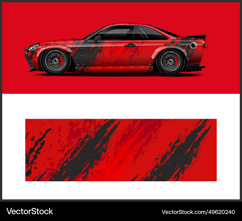 Abstract graphic stripe car wrap design Royalty Free Vector