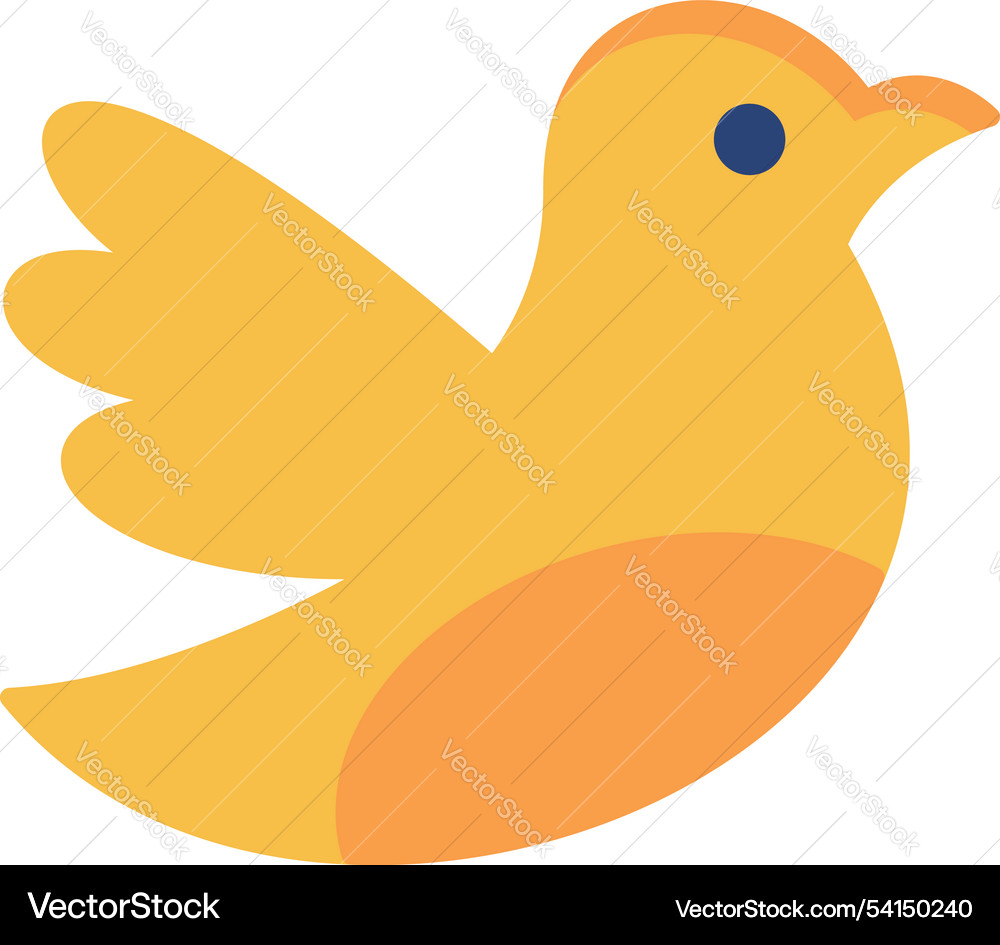 Bird flat icon design Royalty Free Vector Image