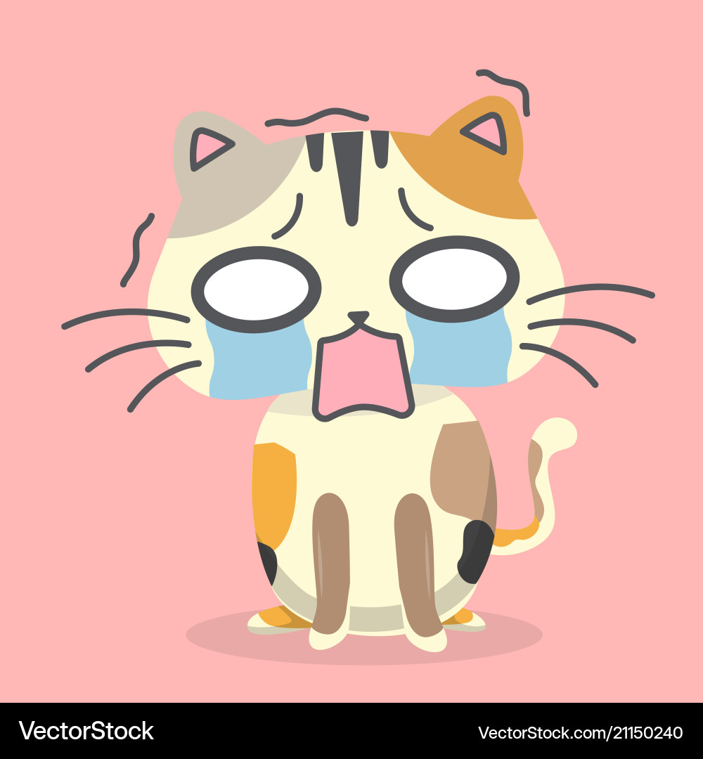 Terrified Cat Cartoon