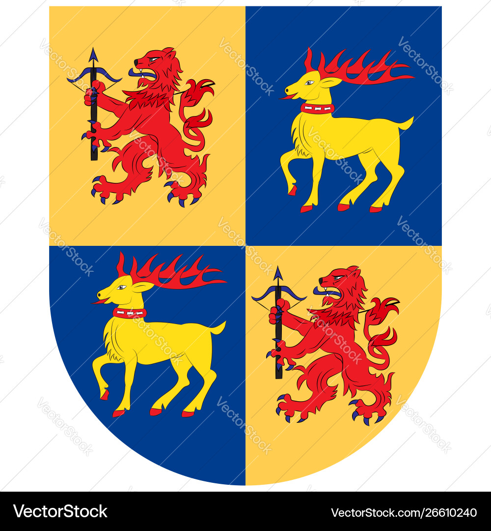 Coat arms kalmar county Royalty Free Vector Image