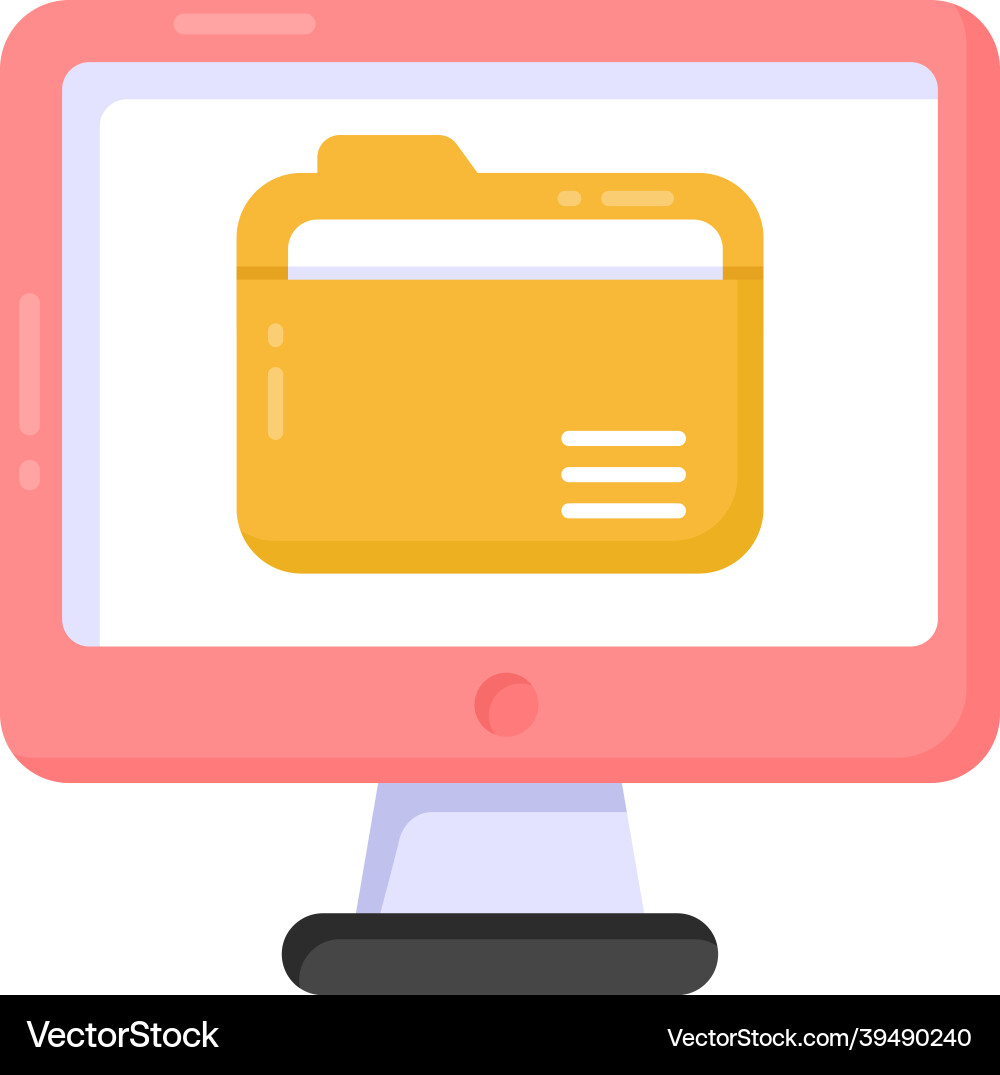 Computer folder Royalty Free Vector Image - VectorStock