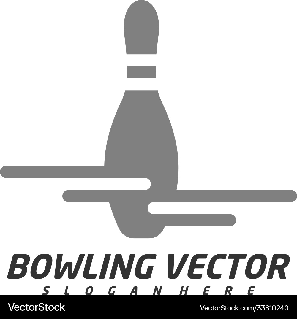 Fast bowling logo template design creative Vector Image