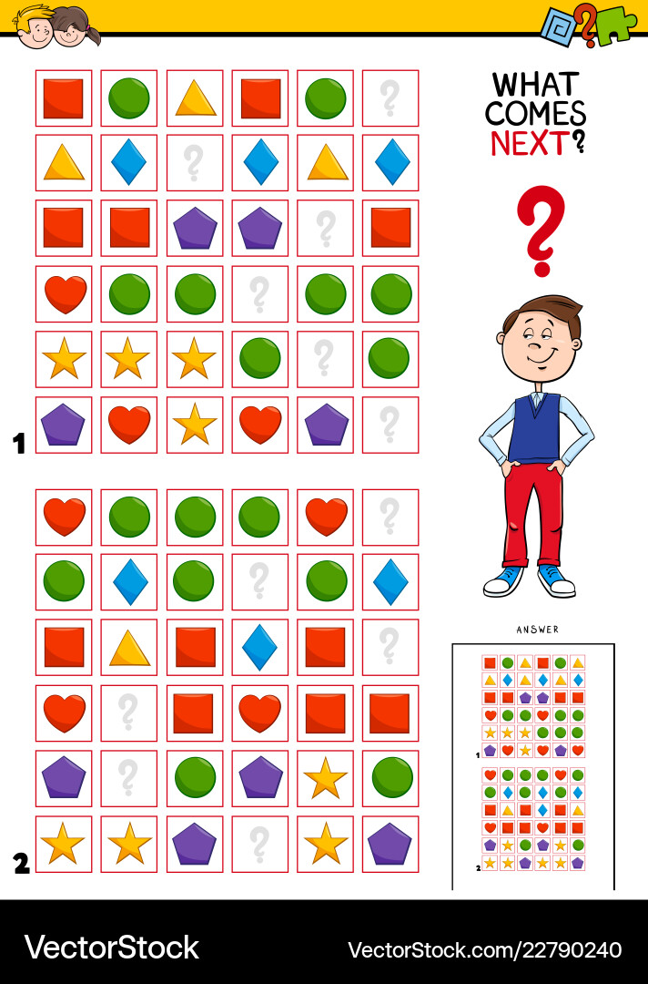 Fill the pattern educational activity for children