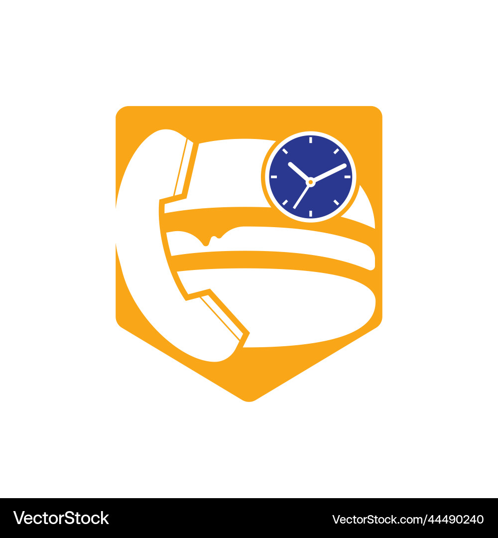 Food call logo design template Royalty Free Vector Image