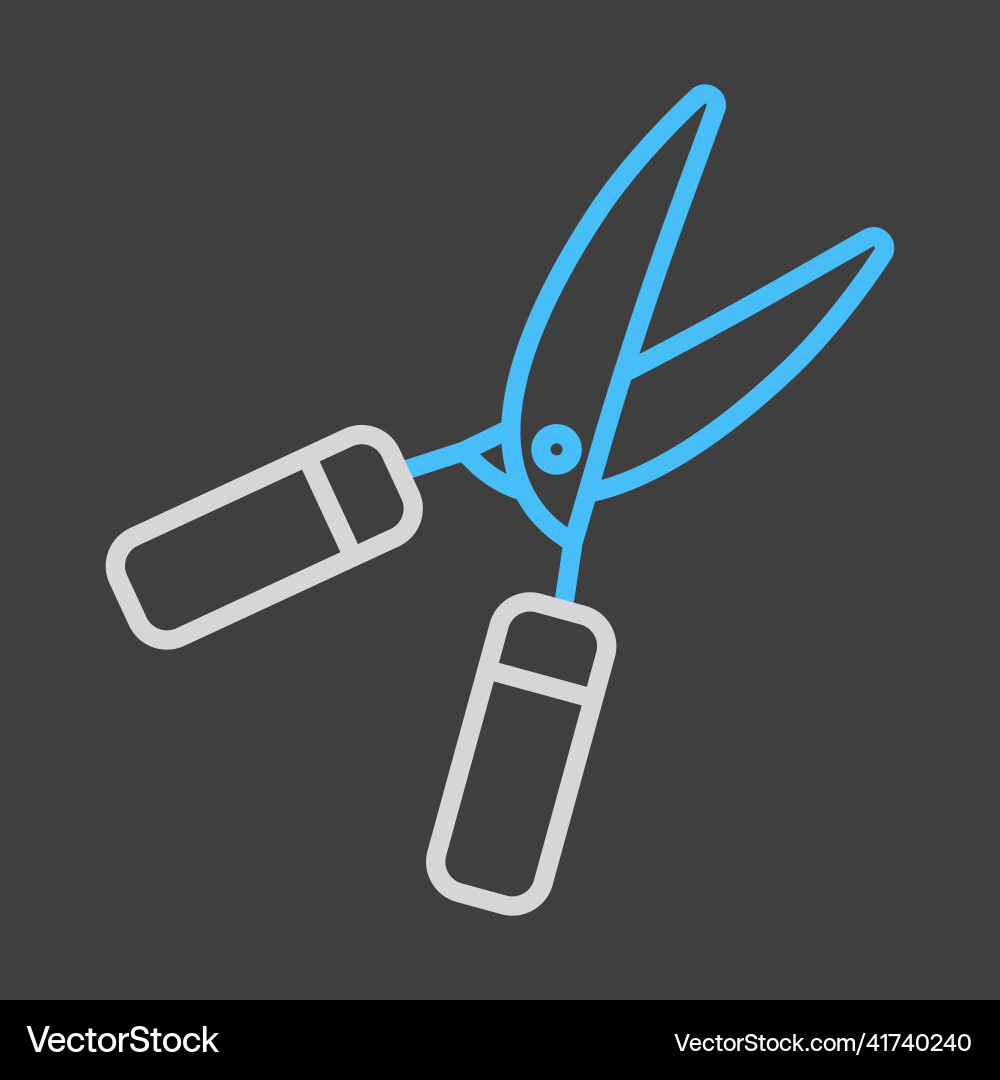 Garden shears icon hedge sign graph Royalty Free Vector