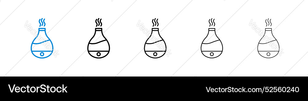 Humidifier icon set on white background Royalty Free Vector