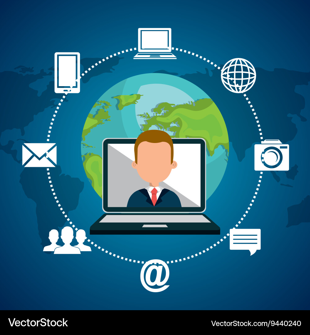 Internet communication design Royalty Free Vector Image
