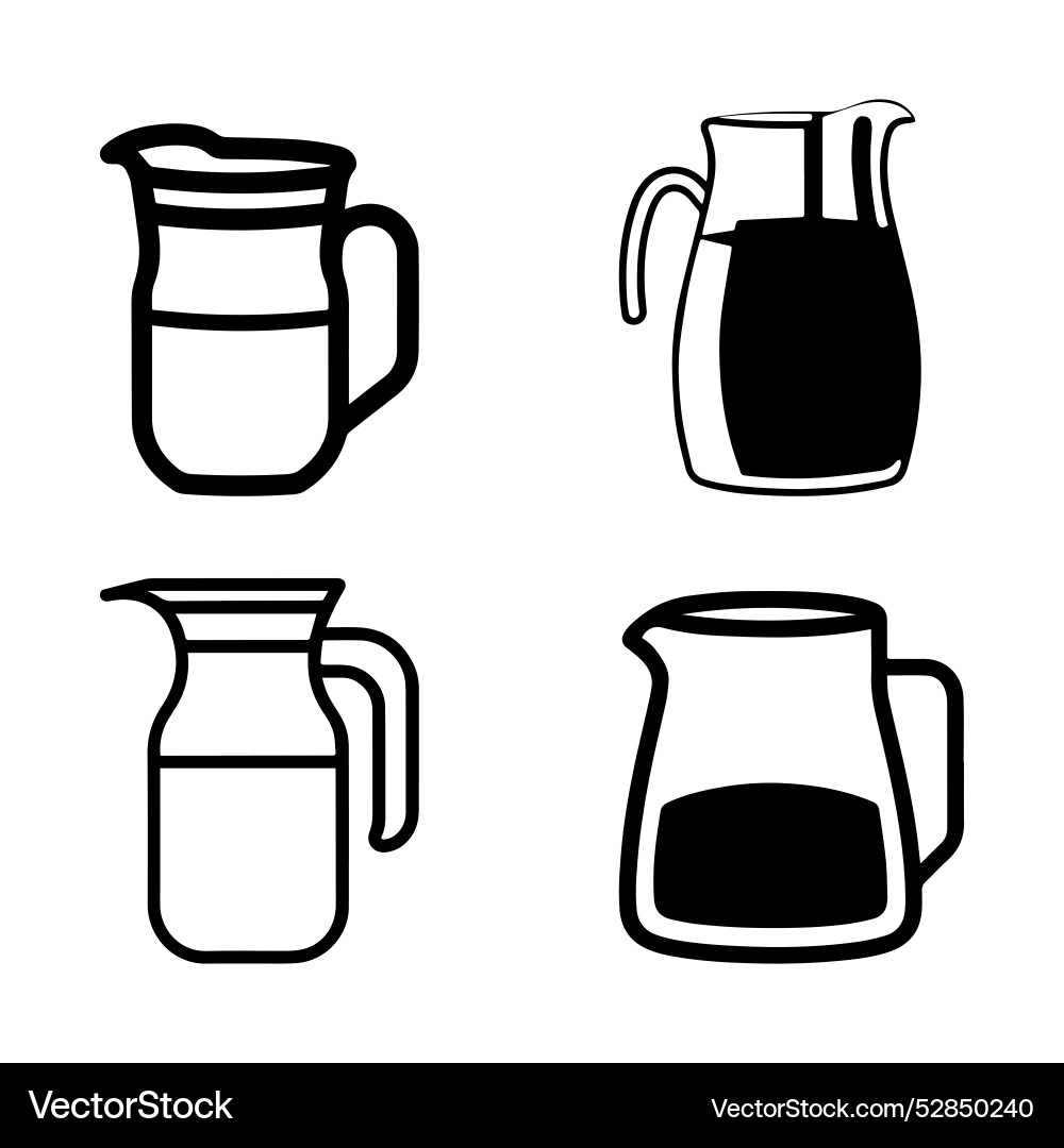 Jug outline Royalty Free Vector Image - VectorStock