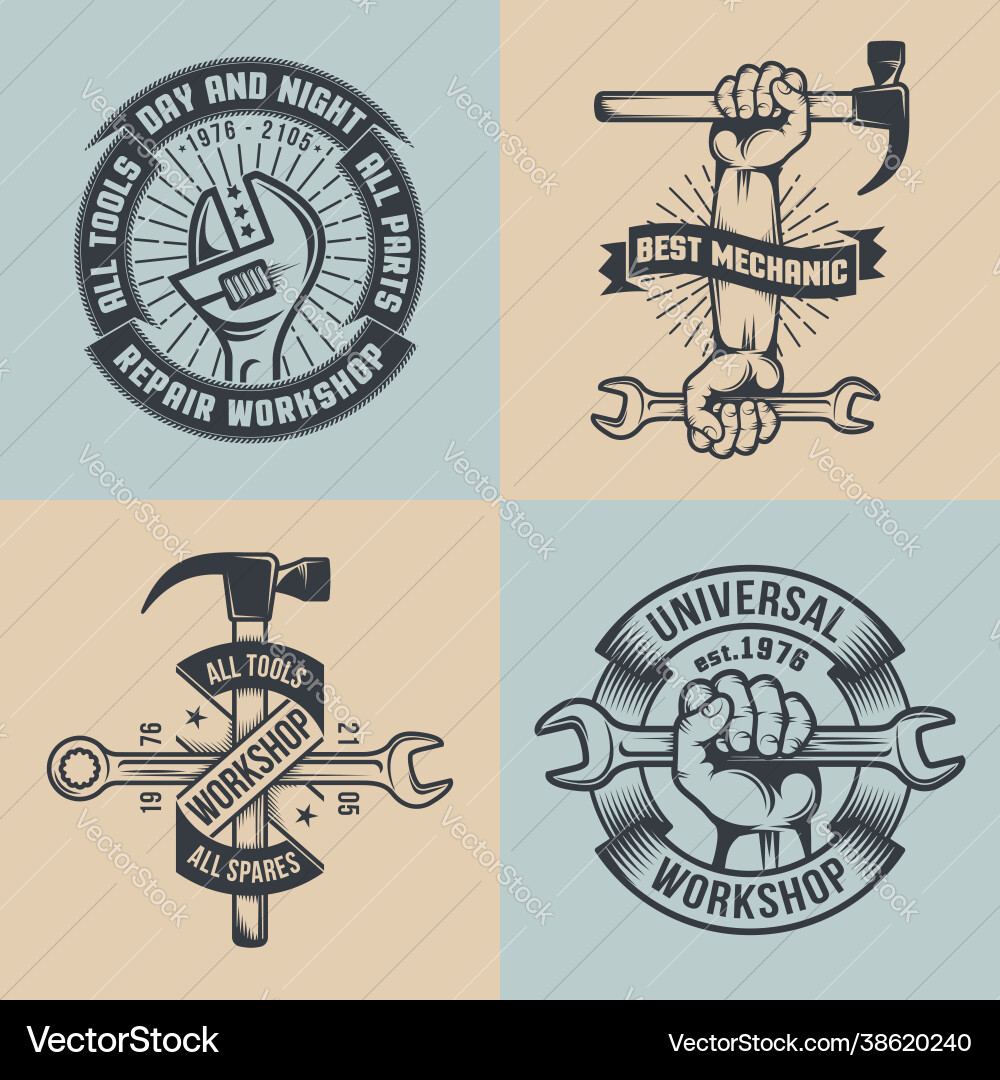 Mechanical repair shop Royalty Free Vector Image