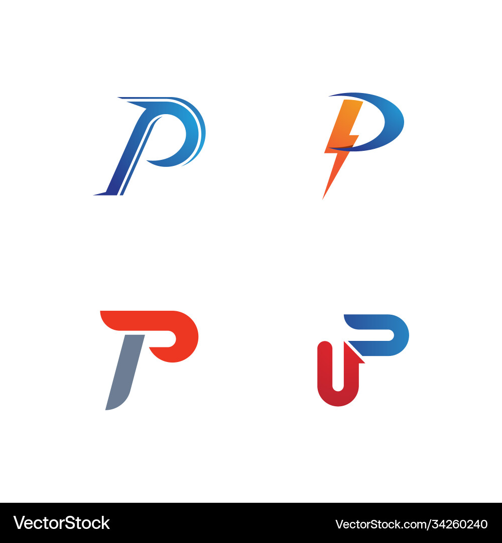 P logo and symbol Royalty Free Vector Image - VectorStock