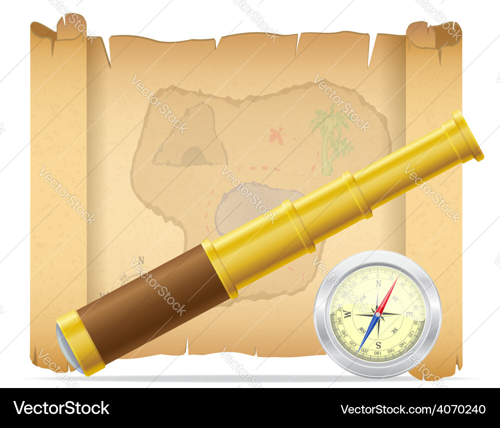 Pirate treasure map 02 Royalty Free Vector Image