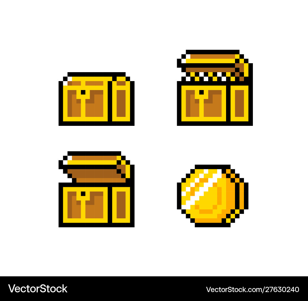 Pixel object art Royalty Free Vector Image - VectorStock