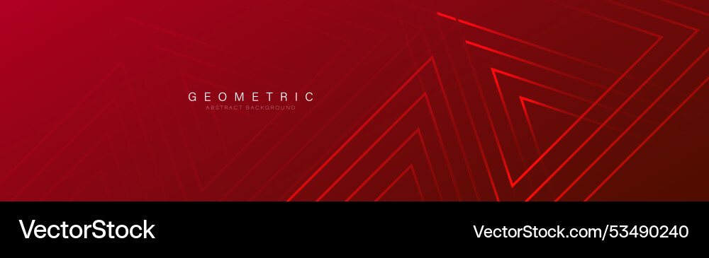 Red geometric abstract background with triangle Vector Image