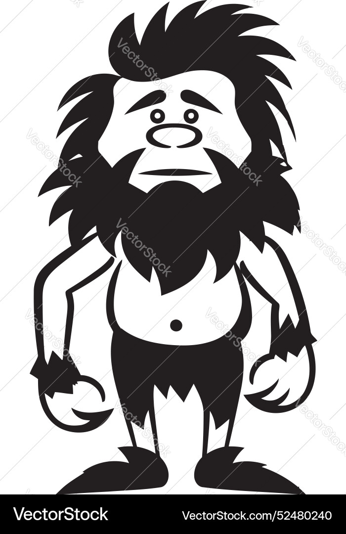 Rocksteady ron steadfast caveman icon Royalty Free Vector