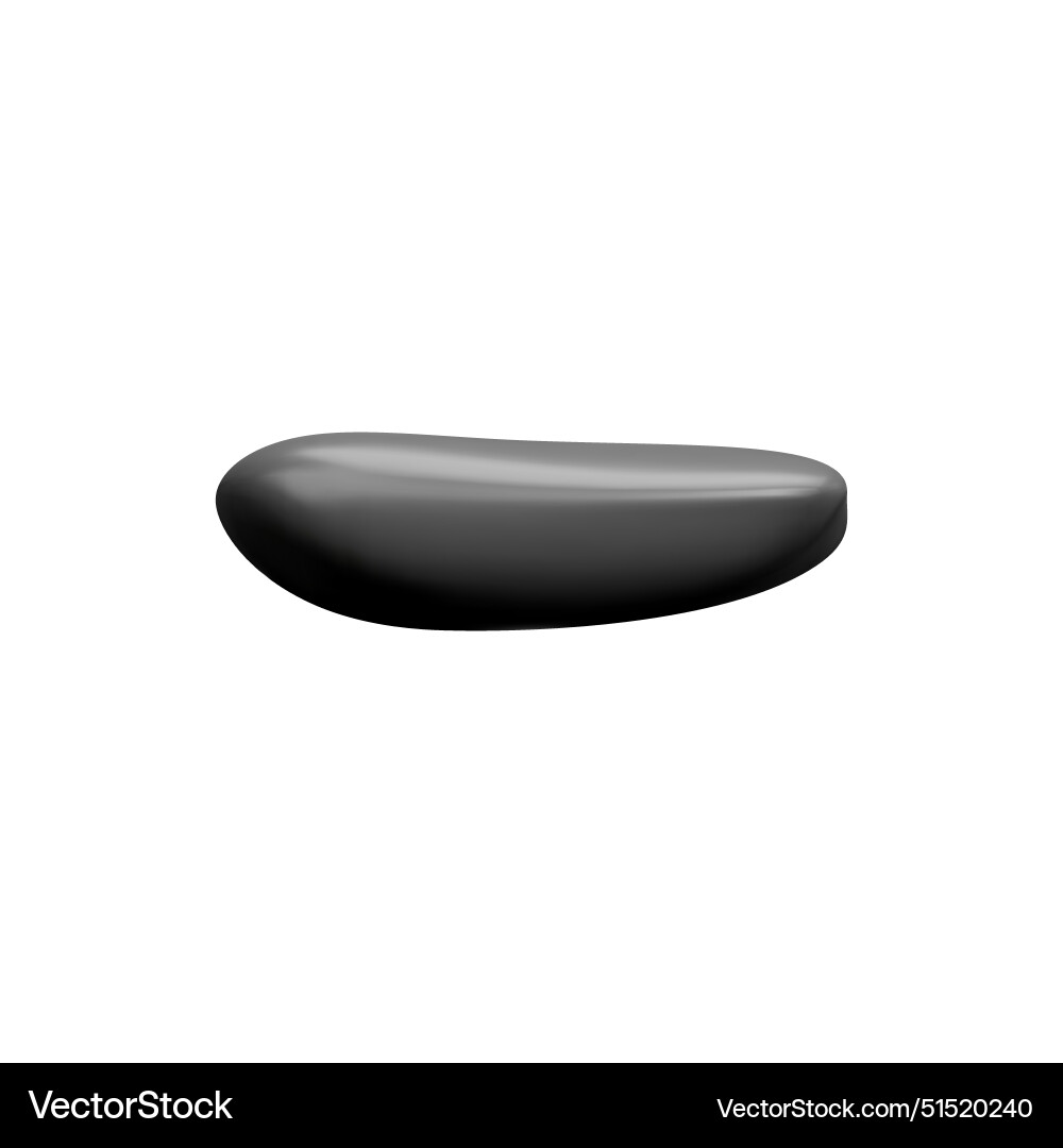 Smooth black stone 3d Royalty Free Vector Image