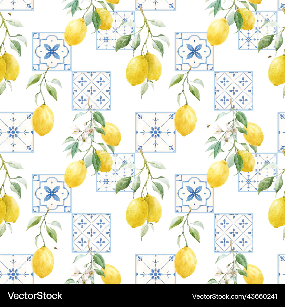Beautiful seamless pattern in sicilian style Vector Image