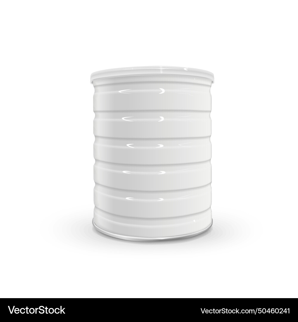 Blank metal can Royalty Free Vector Image - VectorStock