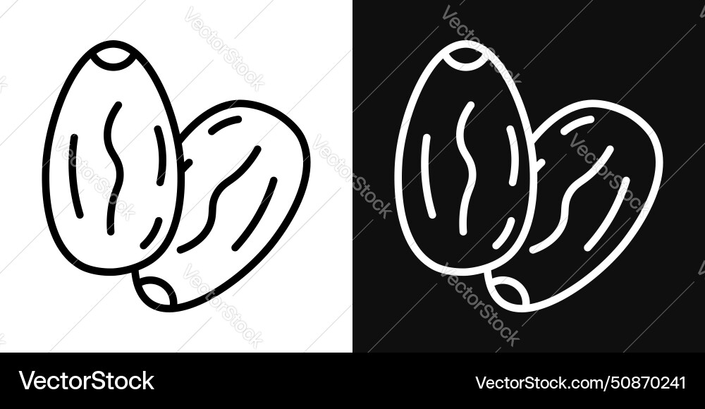 Date fruit icon set date fruit palm tree symbol Vector Image