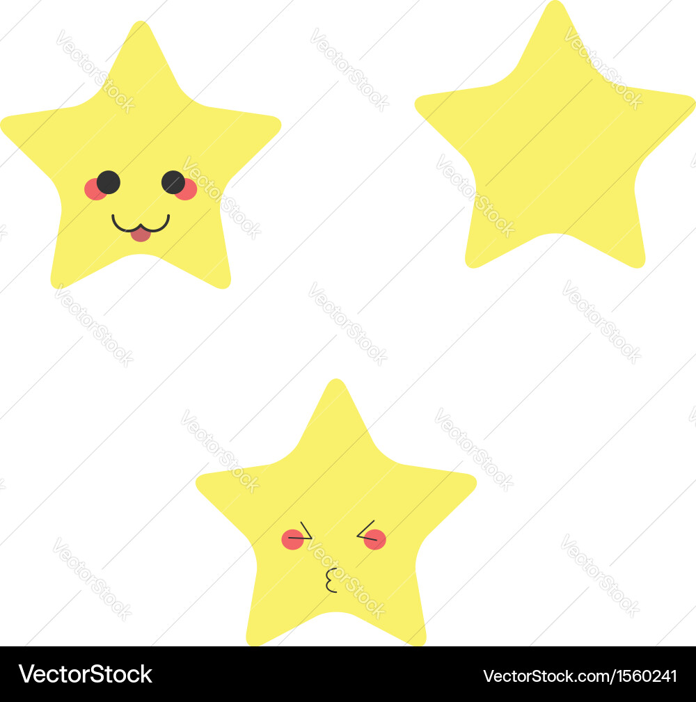 Funny stars Royalty Free Vector Image - VectorStock