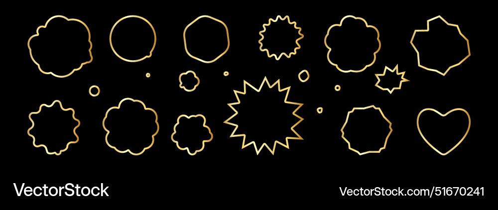 Gold bubbles for text Royalty Free Vector Image