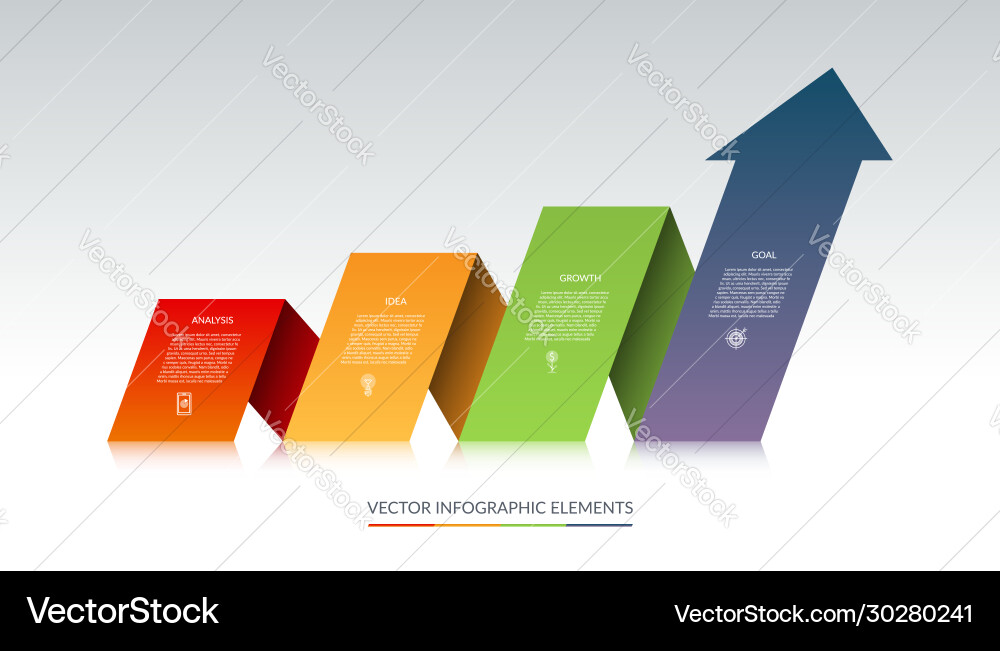 Growth Steps Infographic Royalty Free Vector Image