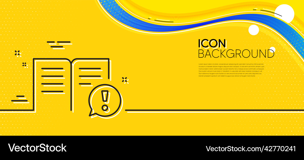 Interesting facts line icon exclamation mark sign Vector Image