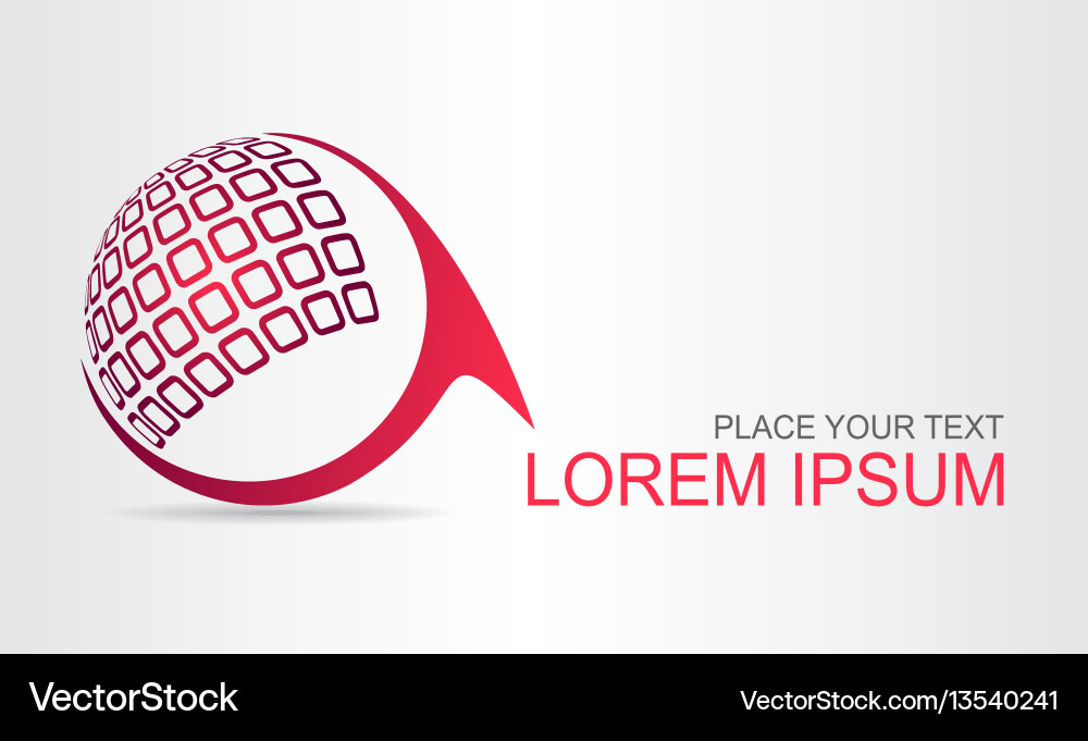 Logo stylized spherical surface Royalty Free Vector Image