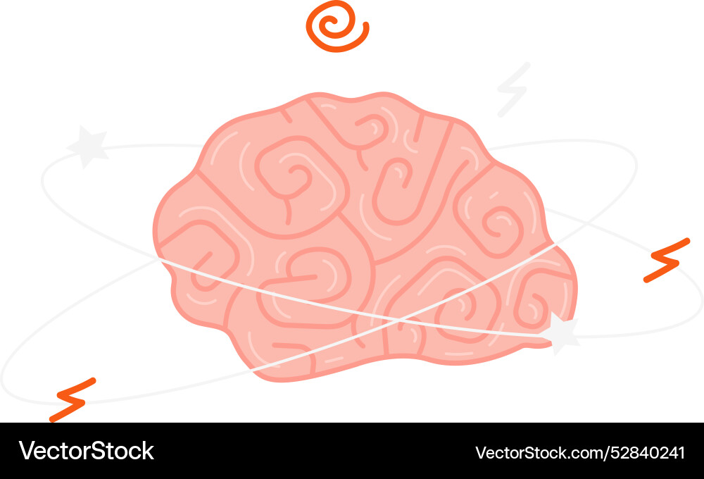 Mental problem color icon mind tangled psychology Vector Image