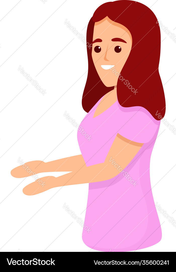Problem solving girl icon cartoon style Royalty Free Vector