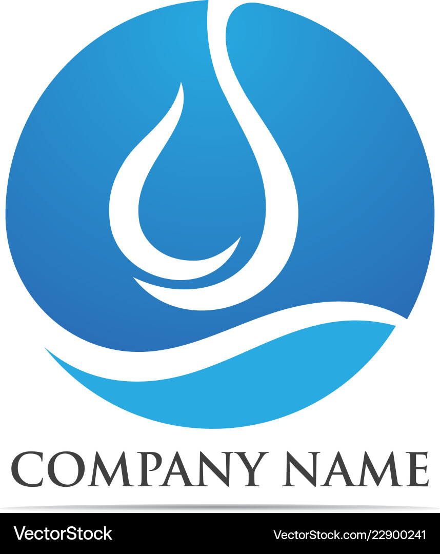 Waterdrop logo Royalty Free Vector Image - VectorStock