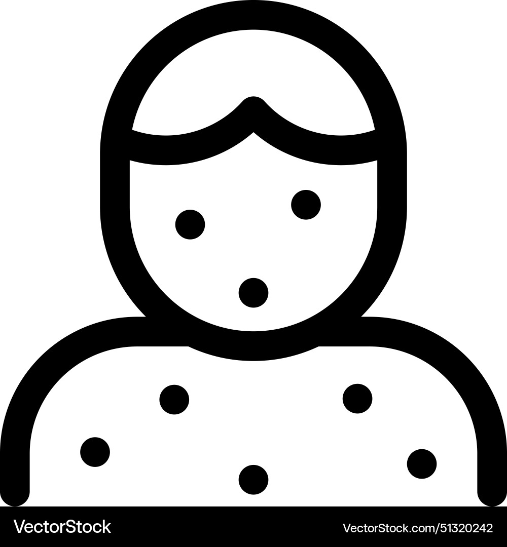 Allergy icon thin linear style design isolated Vector Image