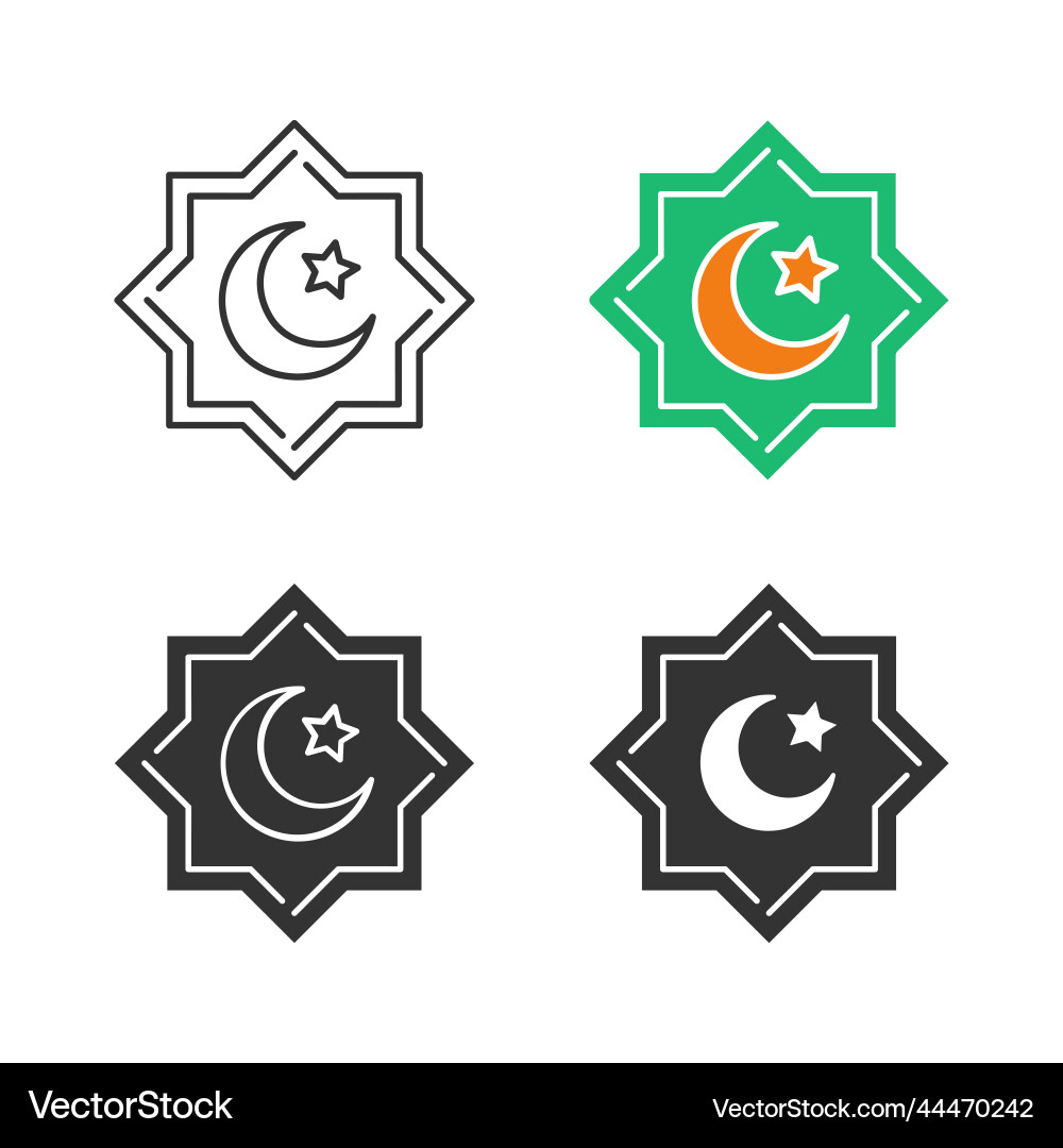 Arabic ornament icons Royalty Free Vector Image