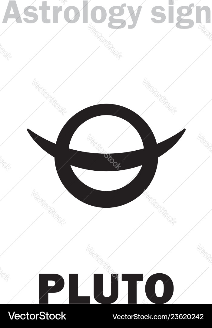 Astrology planet pluto Royalty Free Vector Image