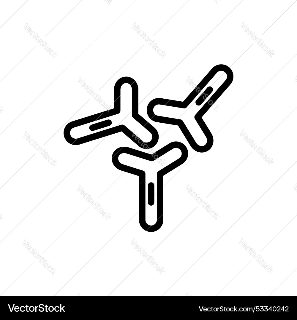 Bifidobacterium probiotics icon set prebiotic Vector Image