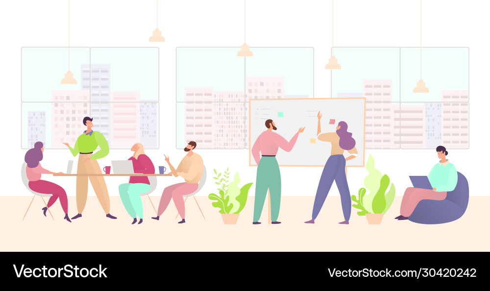 Business teamwork workplace Royalty Free Vector Image