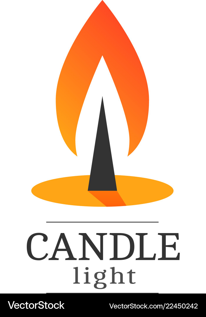 Candle light logo Royalty Free Vector Image - VectorStock