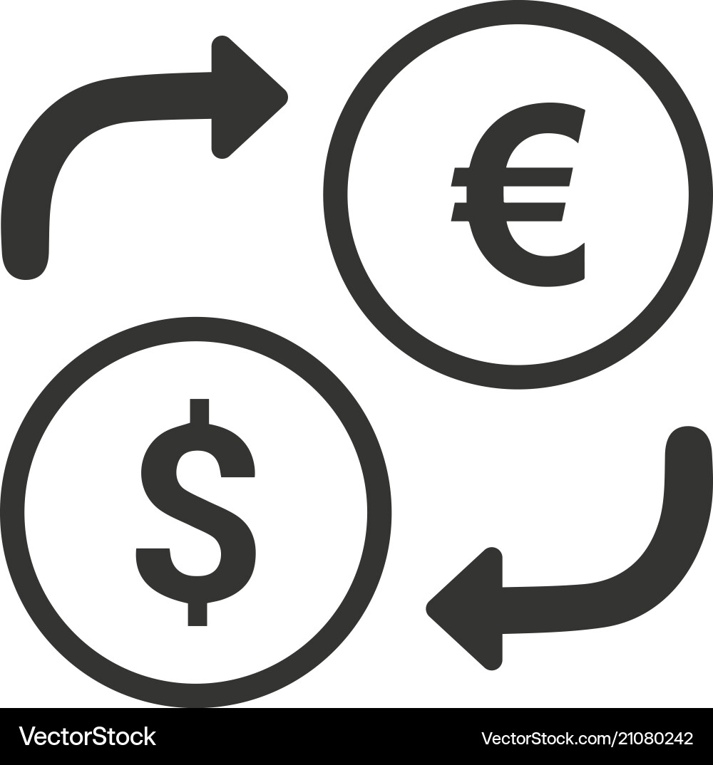 Currency exchange icon Royalty Free Vector Image