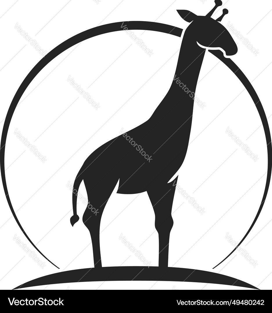 Giraffe logo template isolated brand identity Vector Image